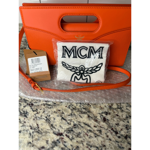 MCM | Bags | Mcm Diamant Crossbody Small Orange | Poshmark